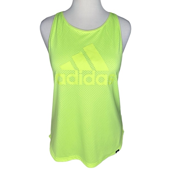 adidas | Tops | Adidas Womens Essentials Mesh Tank Top Fluorescent Neon ...